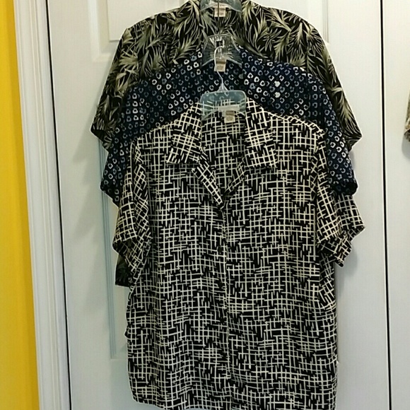 Notations | Tops | Set Of 3 Notations Blouses Large | Poshmark